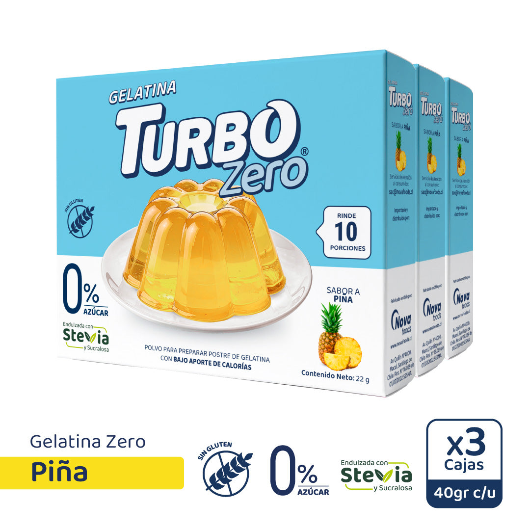 Gelatina Turbo Zero | Postre sin azúcar con stevia – Tienda Turbo